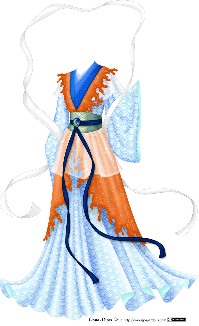 Otohime’s Coral and Blue Undersea Gown from the Japanese Fairy Tale ...